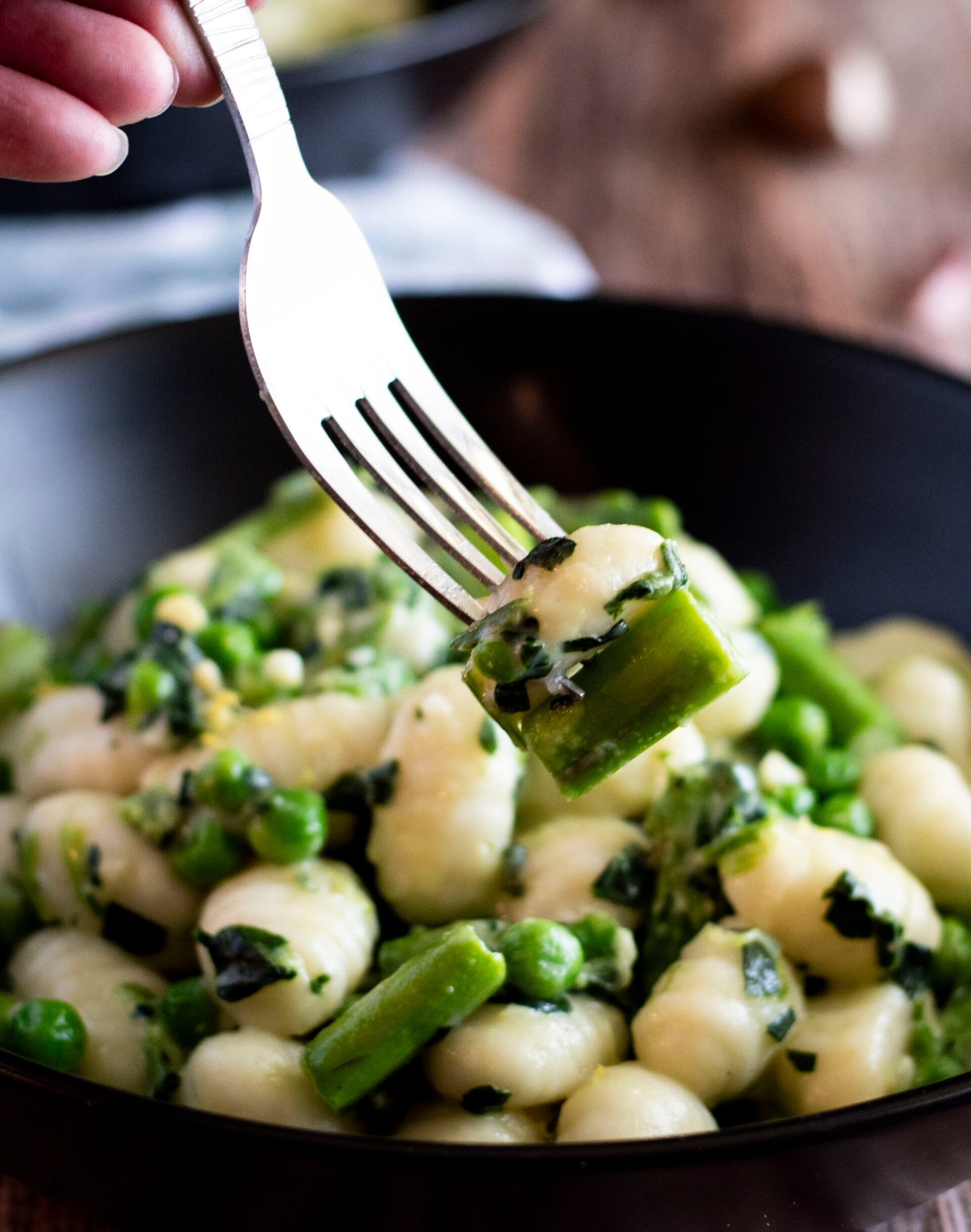 Gnocchi Primavera with Creamy Parmesan Sauce