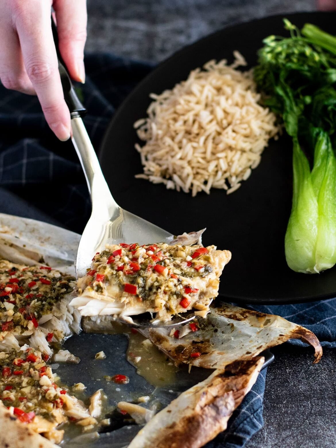 Easy Oven Baked Barramundi Fillet Parcels with Thai Sauce